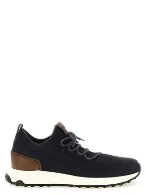 TOD'S Technical Fabric And Calf Leather Sock Sneakers - Gray