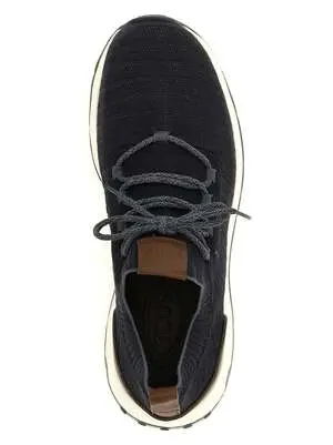 TOD'S Technical Fabric And Calf Leather Sock Sneakers - Gray