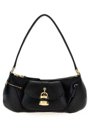 Chloé The 99' Grainy Leather Shoulder Bag With Padlock - Black