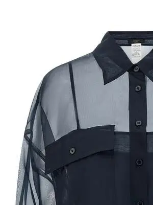 Max Mara Wkdcolomba" Semi-transparent Silk Organza Shirt