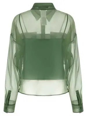 Max Mara Wkdcolomba" Semi-transparent Silk Organza Shirt