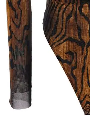 JEAN PAUL GAULTIER The Wood" Print Mesh Bodysuit