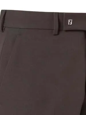 Fendi Wool Crepe Cigarette Trousers - Multicolor