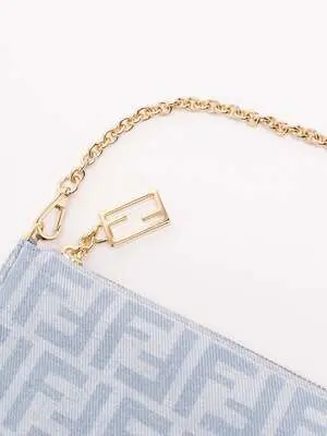 Fendi Baguette Pouch In Ff Jacquard - Multicolor