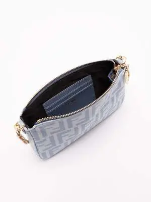 Fendi Baguette Pouch In Ff Jacquard - Multicolor