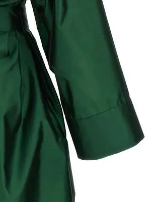 Max Mara Smmanna Midi Dress In Washed Silk Blend Organza