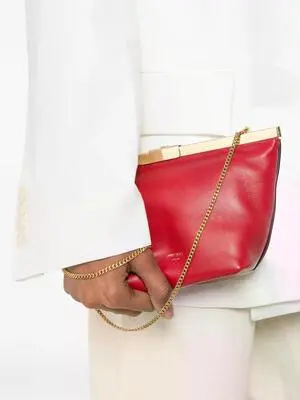 JIMMY CHOO Ganache Leather Clutch Bag - Red