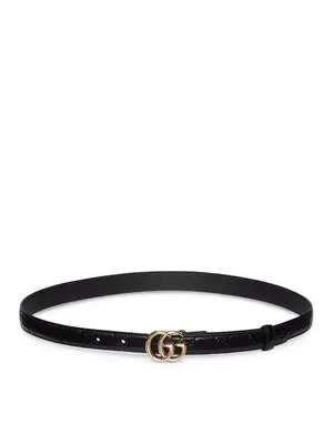 Gucci Gg Marmont Thin Belt - Black