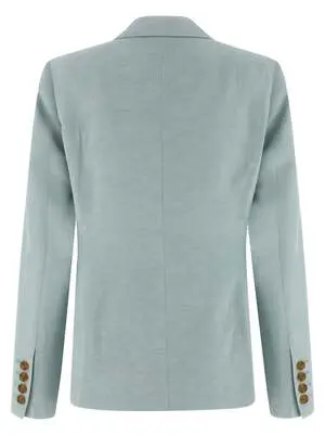 BLAZÉ MILANO Zenith Charmer Double-breasted Silk Linen Blazer