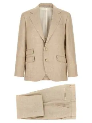 Brunello Cucinelli Brunello Cucinelli Men Hopsack Dress Cream