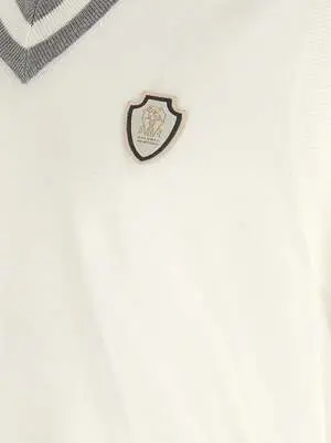 Brunello Cucinelli Cotton Knit Logo Patch Vest
