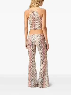 Missoni Sleeveless Zig Zag Print Halter Top - Multicolor