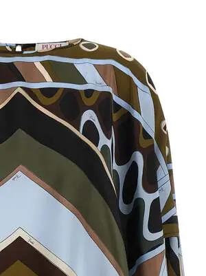 Emilio Pucci Vivara" Print Silk Kaftan Dress