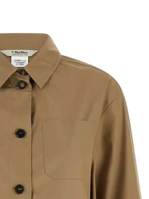 Max Mara S Mmmarianne' Cotton Poplin Shirt - Cream