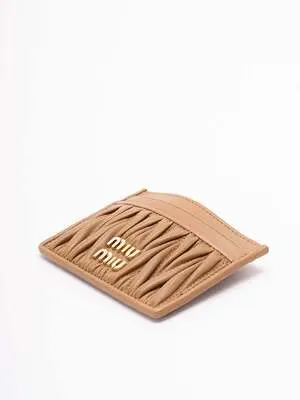 Miu Miu Matelassé Leather Card Holder - Multicolor