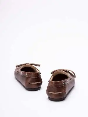 Miu Miu Bleached Leather Boat Shoes - Multicolor