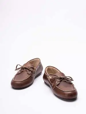 Miu Miu Bleached Leather Boat Shoes - Multicolor