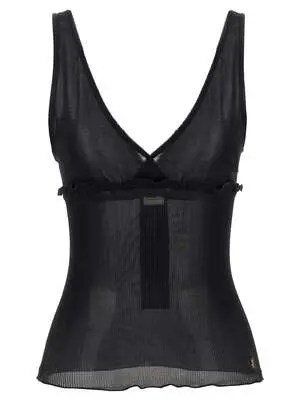 Saint Laurent Cassandre Top - Black