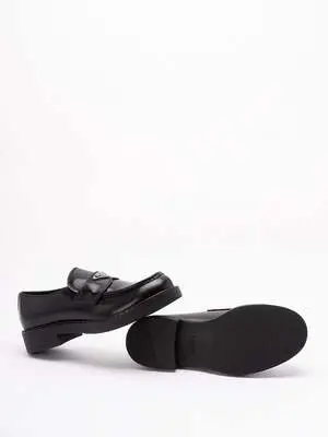 Prada Chocolate Brushed Leather Loafers