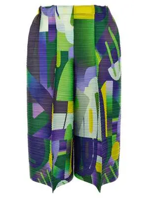 Issey Miyake Playground" Wide Leg Pleated Pants