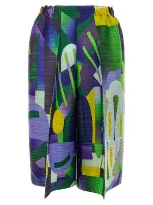 Issey Miyake Playground" Wide Leg Pleated Pants