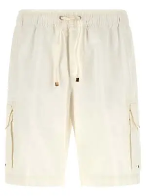 Brunello Cucinelli Cargo Bermuda Shorts - White