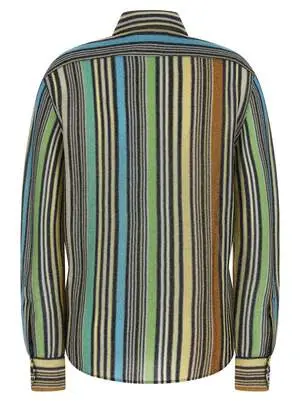 Missoni Lamé Viscose Shirt With Vertical Stripes