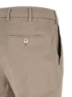 Brunello Cucinelli American Pima Cotton Gabardine Trousers - Cream