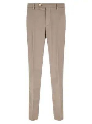Brunello Cucinelli American Pima Cotton Gabardine Trousers - Cream