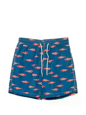 MC2 SAINT BARTH Lighting Fish-print Swim Shorts