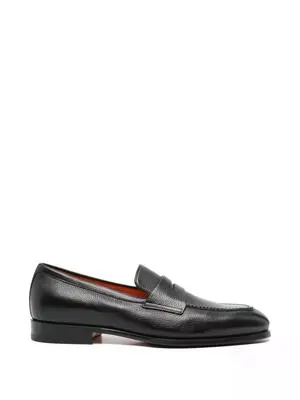 Santoni Adrian Grained-leather Loafers