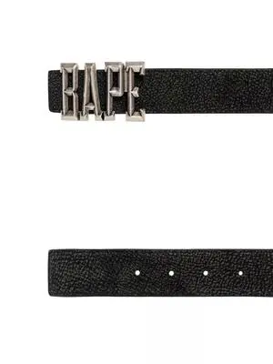 A BATHING APE Logo Buckle Leather Belt