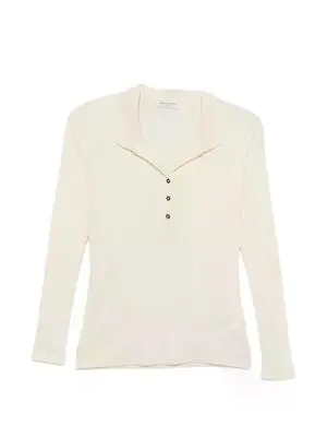 Marc O'polo Ribbed Knit Long-sleeve Polo Shirt