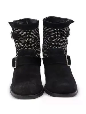 JIMMY CHOO Studded Buckle Ankle Boots