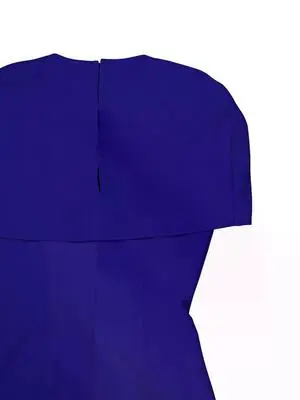 Roland Mouret Cape-overlay Crepe Midi Dress - Blue