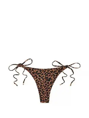 AWAY THAT DAY Catania Leopard-print Bikini Bottoms - Brown