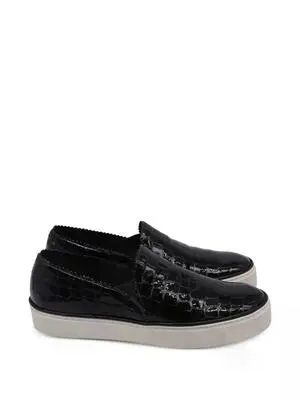 STUART WEITZMAN Croc-embossed Patent Leather Sneakers