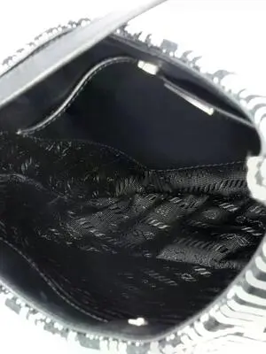 Prada Cleo Jacquard Knit Shoulder Bag