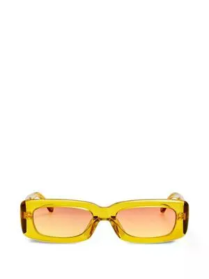 Attico Mini Marfa Rectangle Sunglasses - Yellow