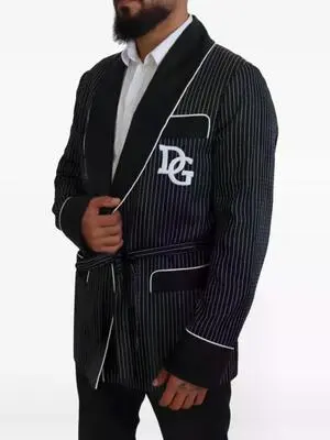Dolce & Gabbana Pinstripe Dg-patch Blazer