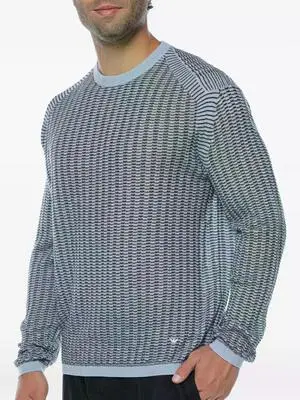 Emporio Armani Textured Knit Raglan Sleeve Sweater