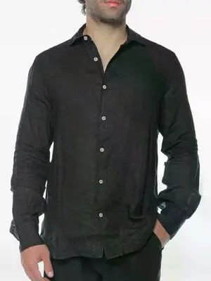 MC2 SAINT BARTH Pamplona Linen Shirt - Black