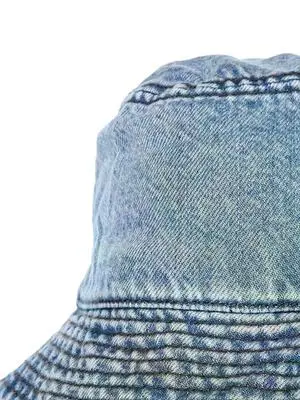 Armani Exchange Acid Wash Denim Bucket Hat - Blue