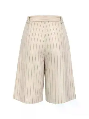 ROOM76 Nizza Pinstripe Pleated Shorts