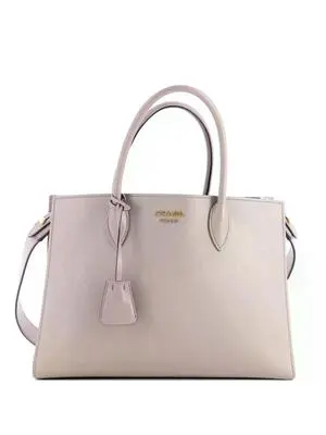 Prada Saffiano Leather Large Tote Bag - Grey