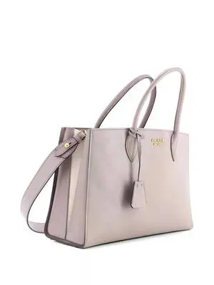Prada Saffiano Leather Large Tote Bag - Grey