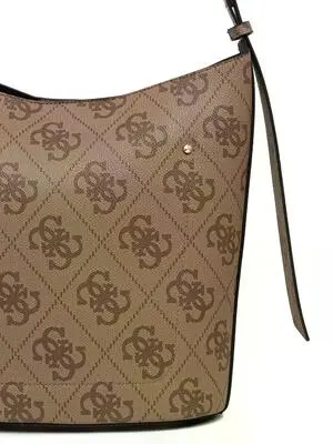 Guess Monogram Print Shoulder Bag