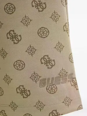 Guess Monogram Print Drawstring Shorts - Neutrals