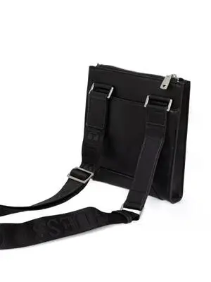 Guess Torino Logo-plaque Messenger Bag - Black