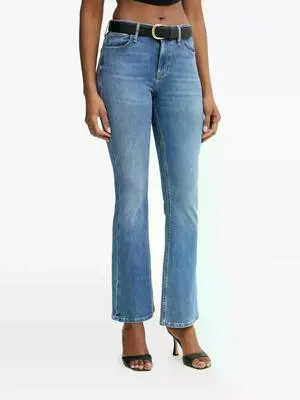 Guess Logo Plaque Flared Jeans